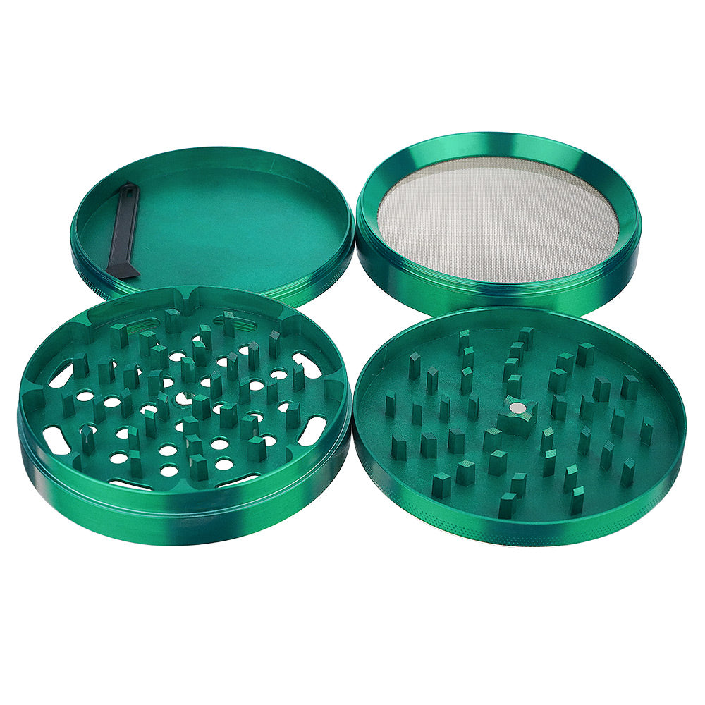 (GRINDER) 3.75" FLAT SURFACE 4PC - PURPLE – Hibro Wholesale