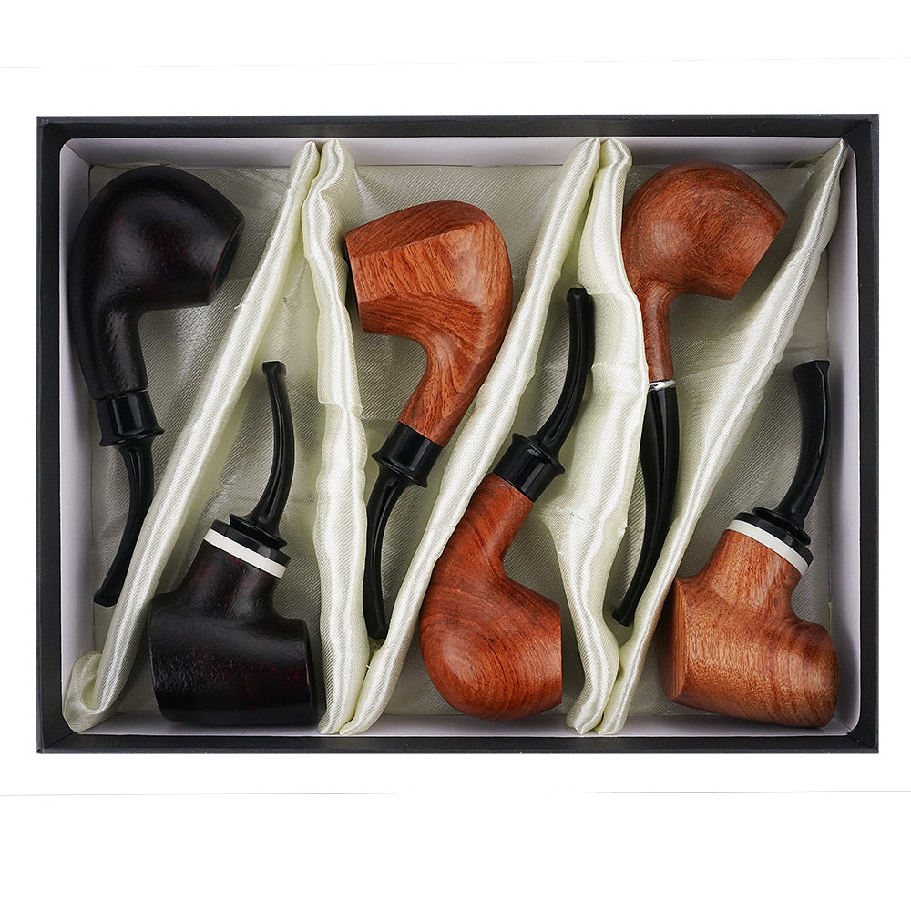 (WOOD PIPE) NIRVANA PEARWOOD PIPE 6CT #30553 - ASSORTED – Hibro Wholesale
