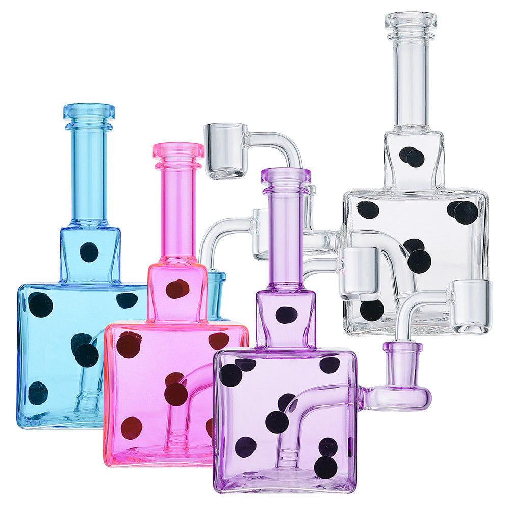 (RIG) 6.5" DOUBLE DOT CUBE - PURPLE – Hibro Wholesale