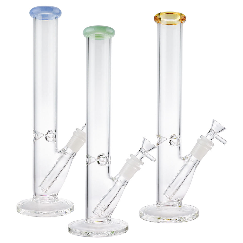 (WATER PIPE) 12" STRAIGHT TUBING - CLEAR BLUE – Hibro Wholesale