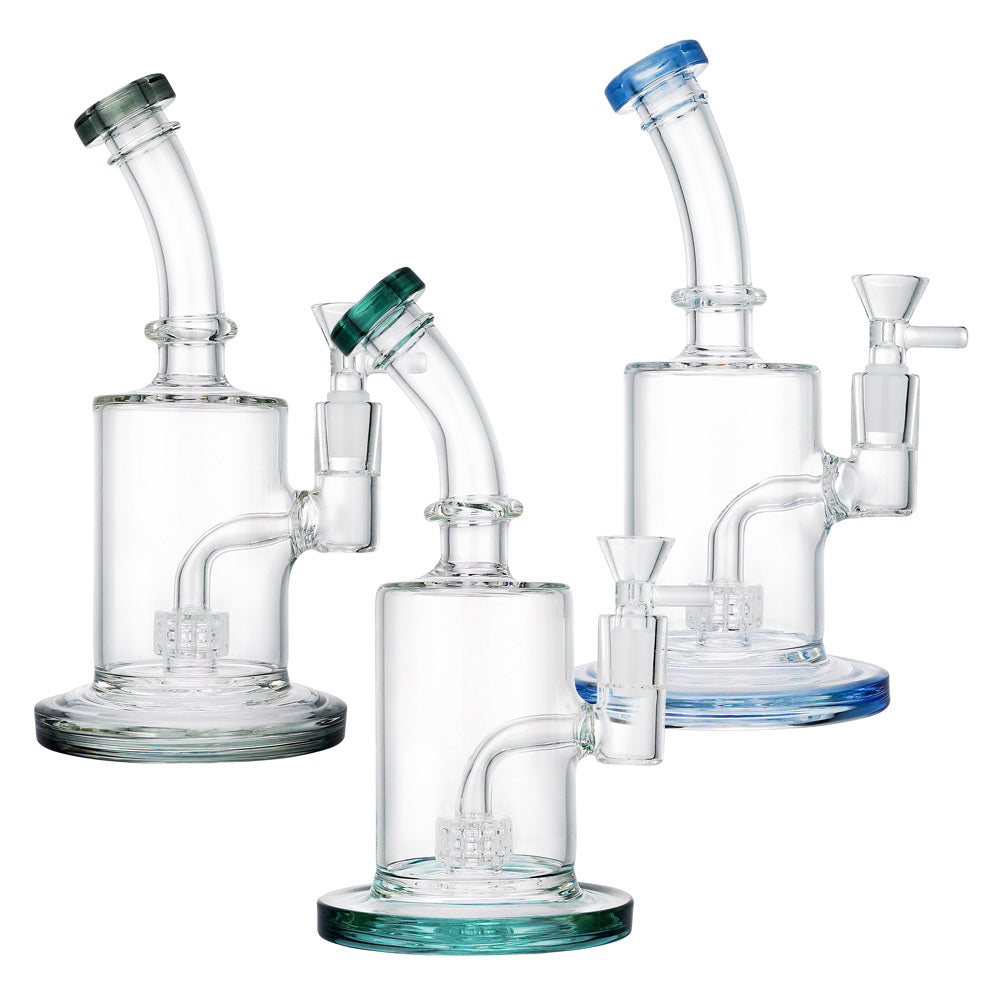 (WATER PIPE) 9" MATRIX PERC - TEAL – Hibro Wholesale
